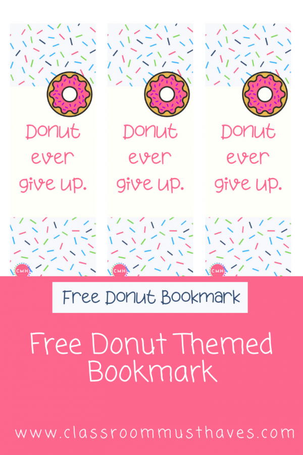 Free Donut Bookmarks - Classroom Must Haves