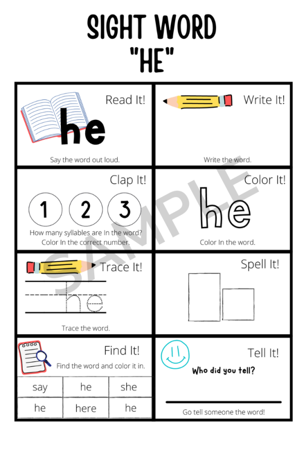 Kindergarten Sight Word Workbook - Classroom Must Haves
